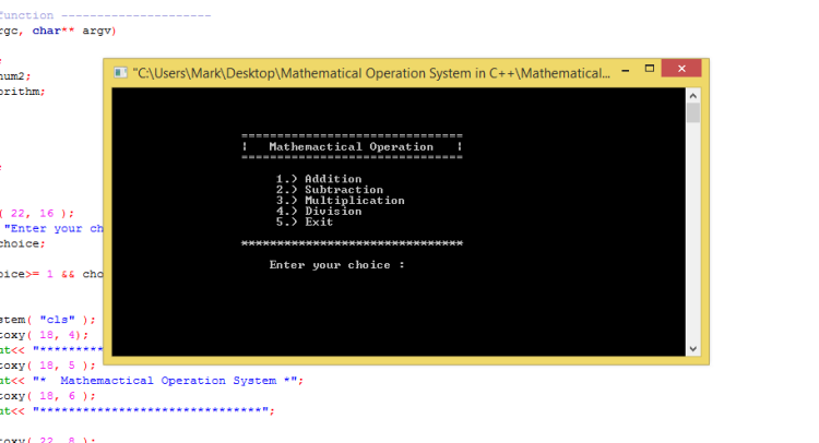 Mathematical Operation System In C With Source Code Sourcecodester